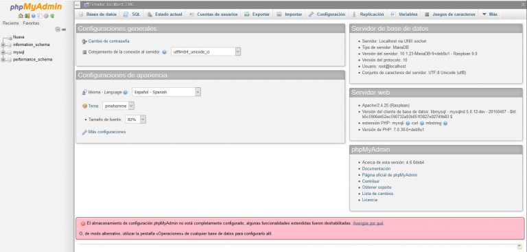 Raspberry: Instalando Apache, PHP, MariaDB y phpMyAdmin - Wampirius